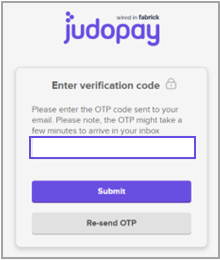 Resetting Portal Password. – Judopay